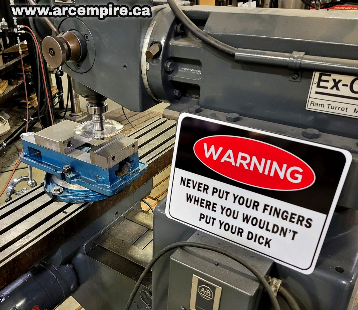 Aluminum Sign "Never put your fingers where you wouldn't put your dick
