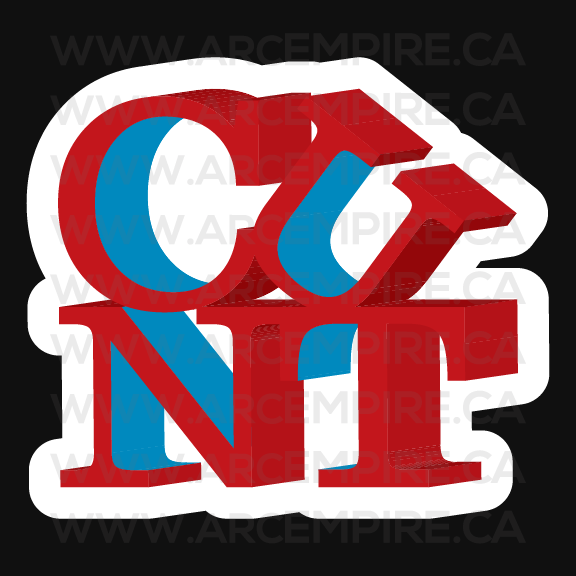 “CUNT” Art Sticker — Arc Empire